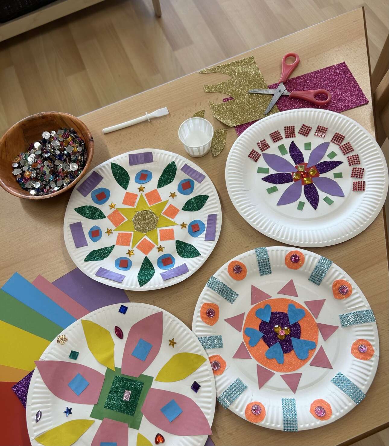 Simple Rangoli Pattern Paper Plate Activity for Diwali | TTS